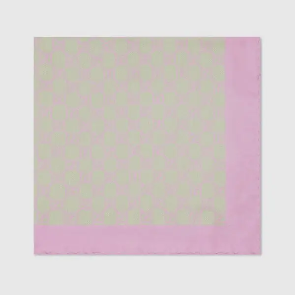 Gucci Gg Silk Twill Bandana Silk - Pink