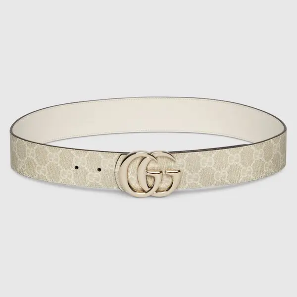 Gucci Reversible Gg Marmont Belt - White