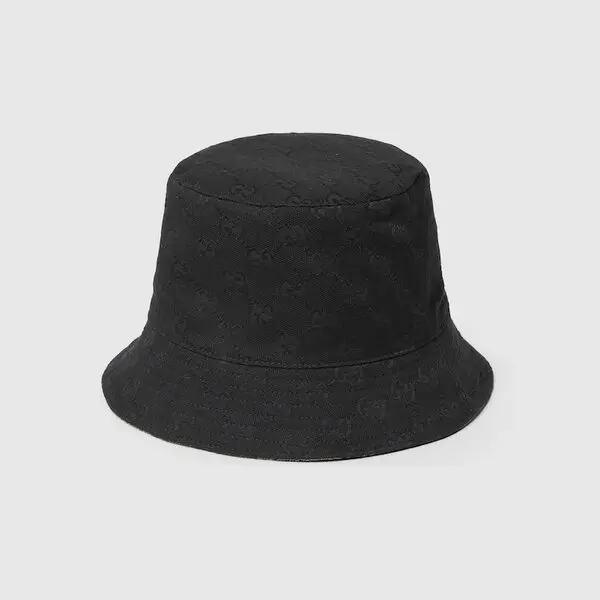 Gucci Reversible Gg Canvas Bucket Hat - Black