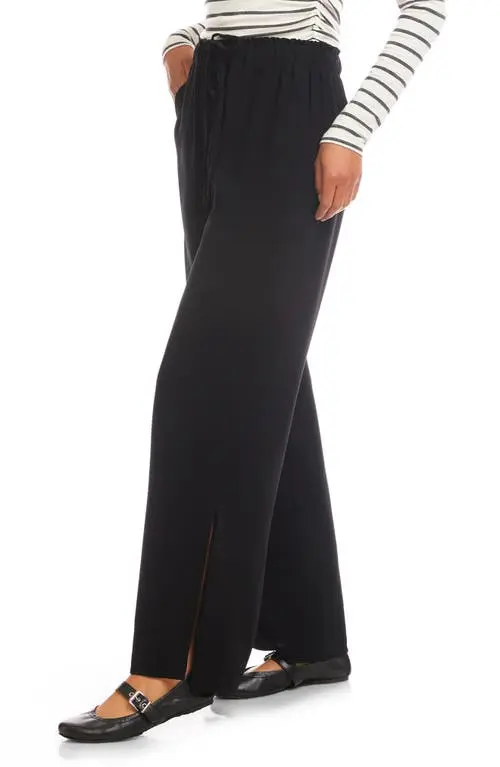 Fifteen Twenty Helen Jersey Drawstring Wide Leg Pants