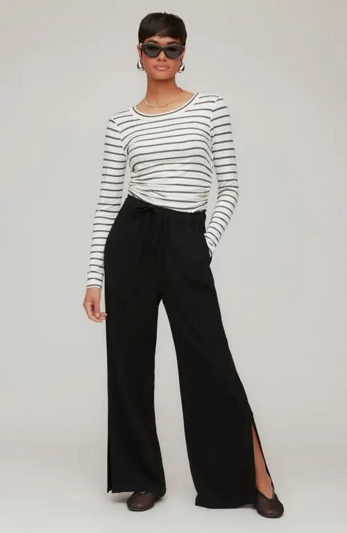 Fifteen Twenty Helen Jersey Drawstring Wide Leg Pants