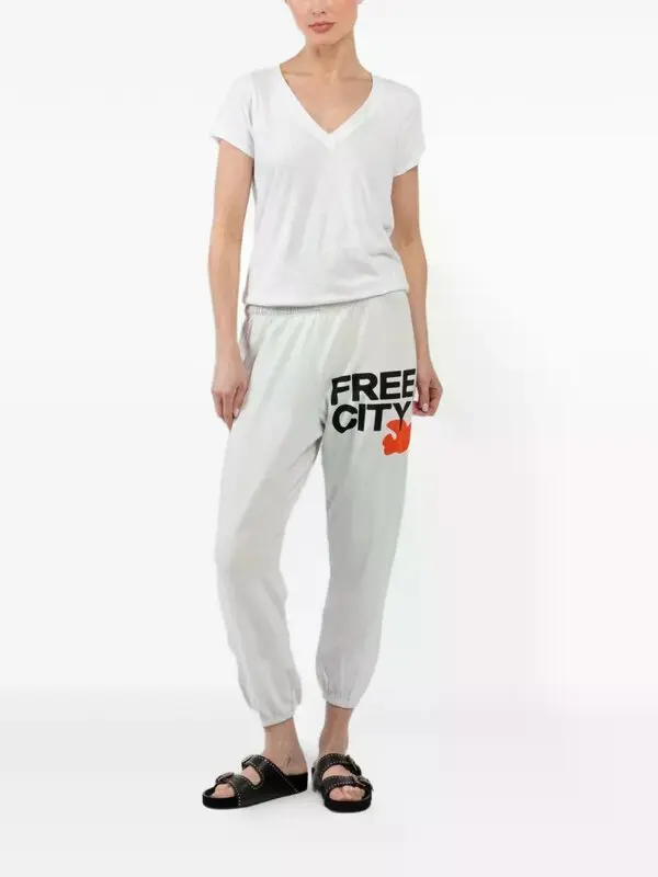FREECITY Logo Track Pants - Neutrals