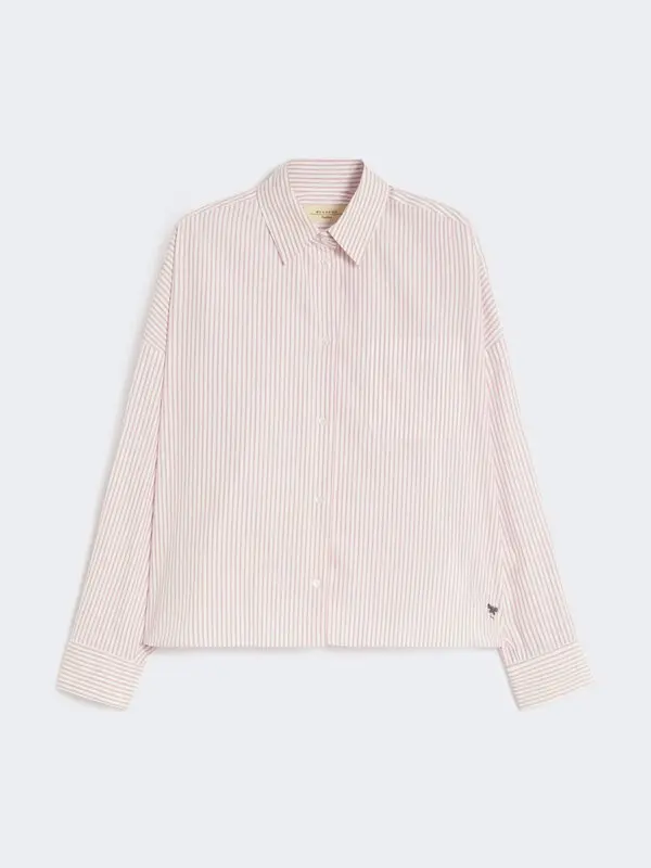 Max Mara Oversized Cotton Poplin Shirt - Pink