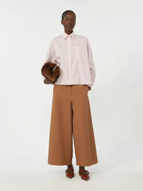 Max Mara Oversized Cotton Poplin Shirt - Pink