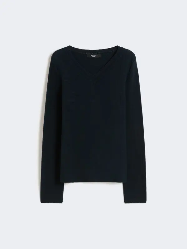 Max Mara Cotton Boxy Sweater - Navy