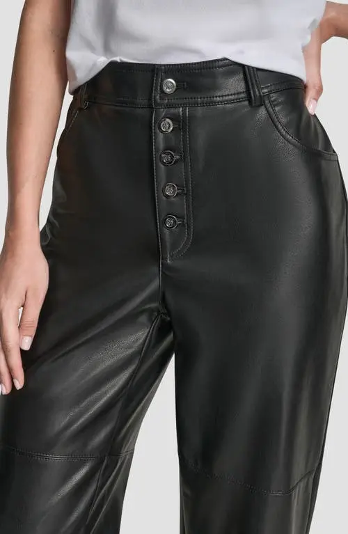 Dkny Faux Leather Straight Leg Pants