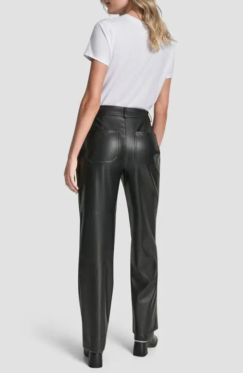 Dkny Faux Leather Straight Leg Pants