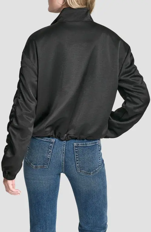 Dkny Bomber Jacket With Ruched Sleeves