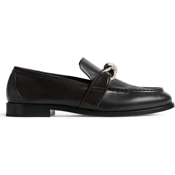 Bottega Veneta Astaire Knot Bit Loafer - Espresso/silver