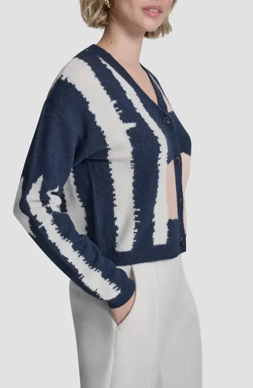 Dkny Crop Colorblock Cardigan