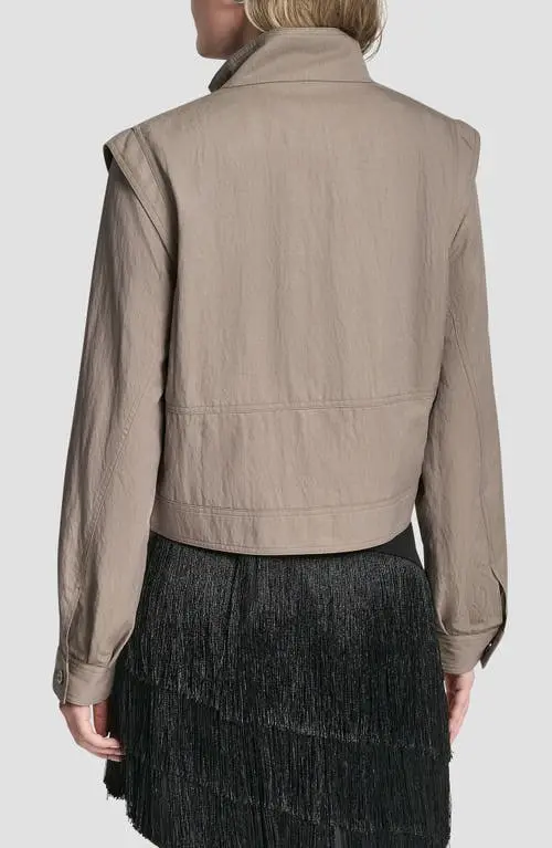 Dkny Crop Moto Jacket