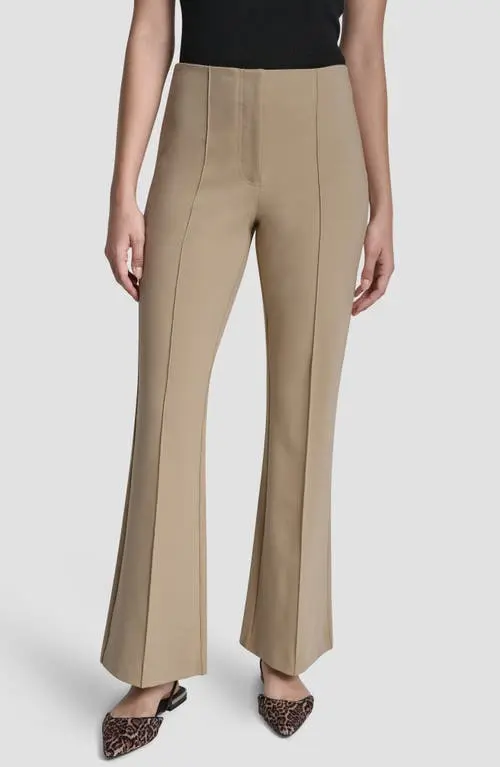 Dkny Front Seam Flare Ponte Trousers - Travertine