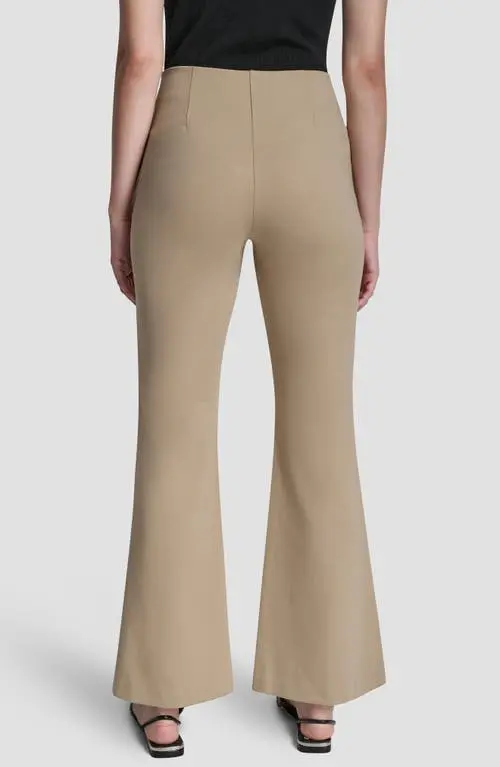Dkny Front Seam Flare Ponte Trousers - Travertine