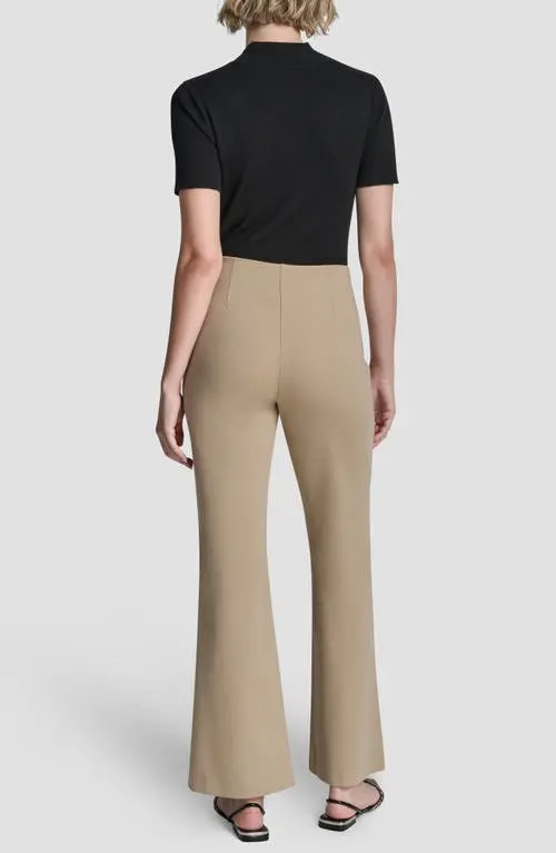 Dkny Front Seam Flare Ponte Trousers - Travertine