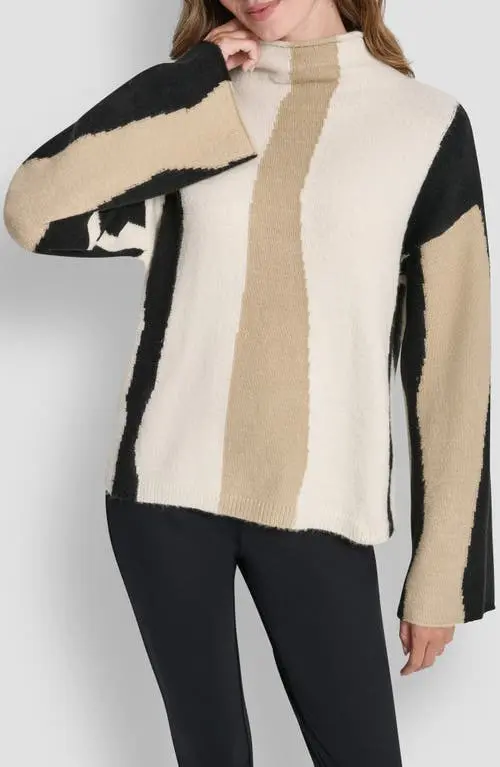 Dkny Striped Roll Neck Sweater