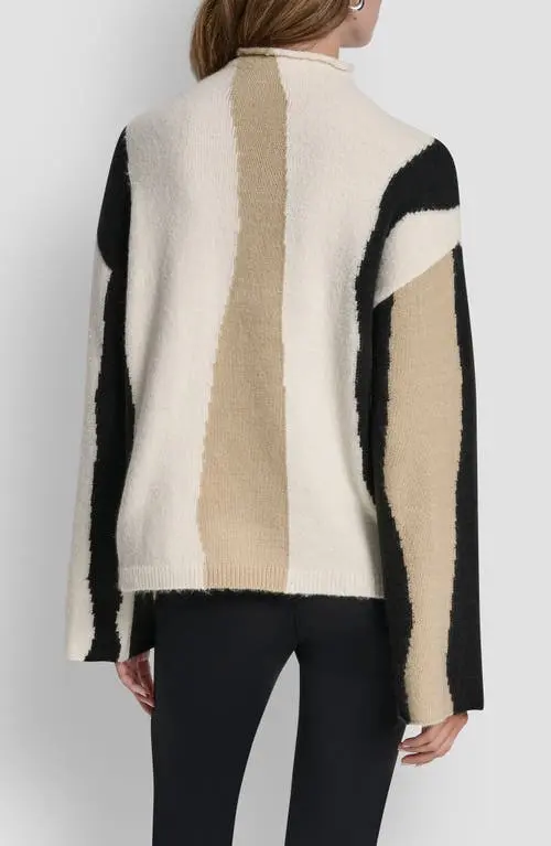 Dkny Striped Roll Neck Sweater