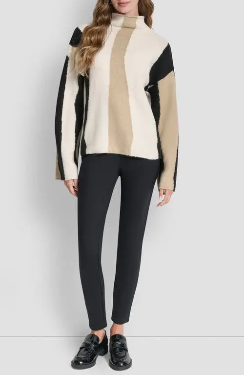 Dkny Striped Roll Neck Sweater
