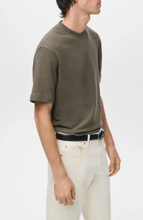 Mango Cotton Fleece Crewneck Top - Medium Brown