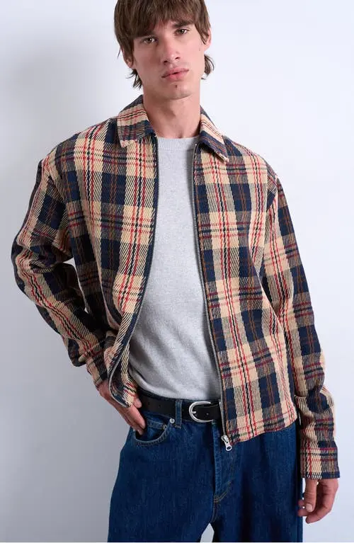 Topman Check Zip Overshirt