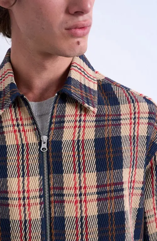 Topman Check Zip Overshirt