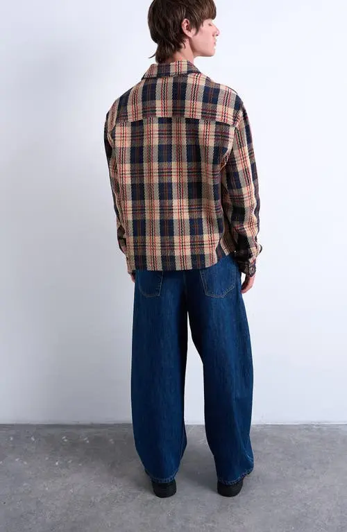 Topman Check Zip Overshirt
