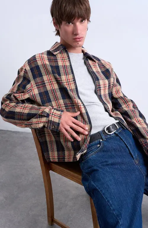 Topman Check Zip Overshirt