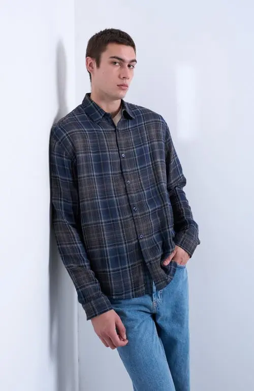 Topman Check Cotton Button-up Shirt