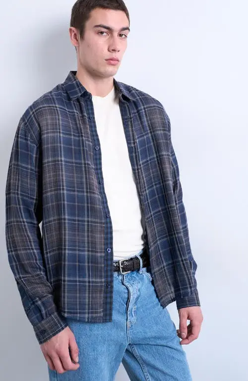 Topman Check Cotton Button-up Shirt