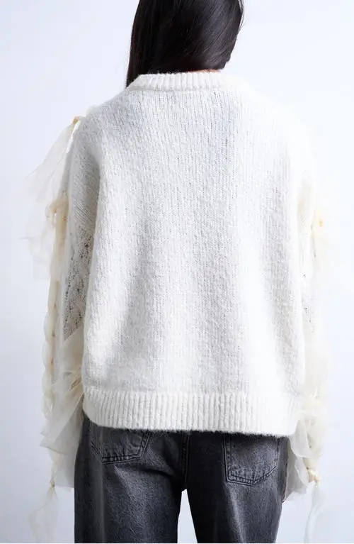 Topshop Ribbon Sweater