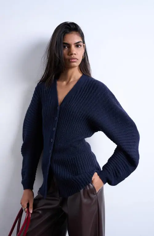 Topshop Ovoid Cinch Cardigan