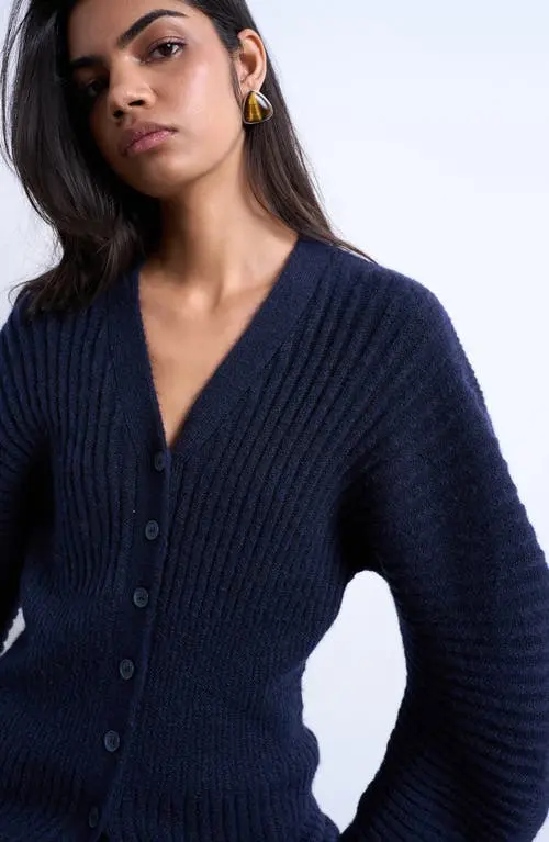 Topshop Ovoid Cinch Cardigan