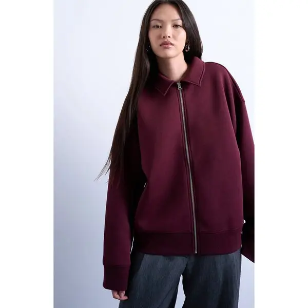 Topshop Oversized Zip-up Jacket