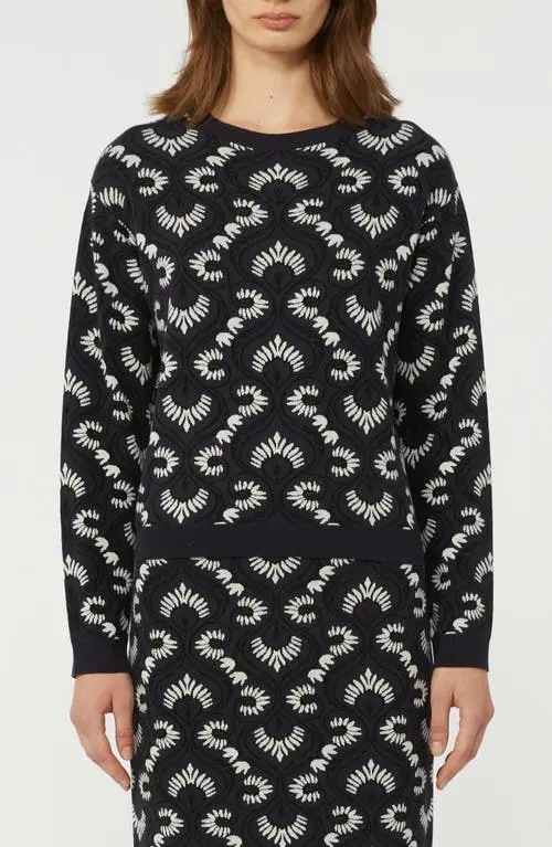 Max Mara Abstract Print Crewneck Sweater