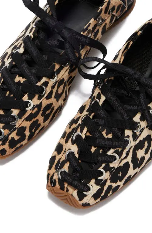 GANNI Lace-up Ballet Flat