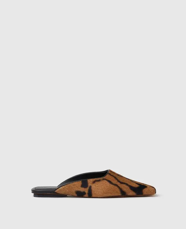 Stella McCartney Square-toe Backless Mules - Ocelot