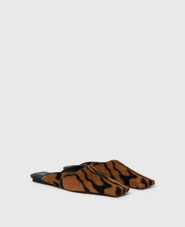 Stella McCartney Square-toe Backless Mules - Ocelot