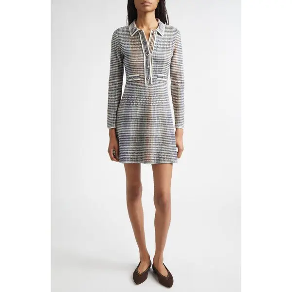 Veronica Beard Lauper Tweed Knit Minidress