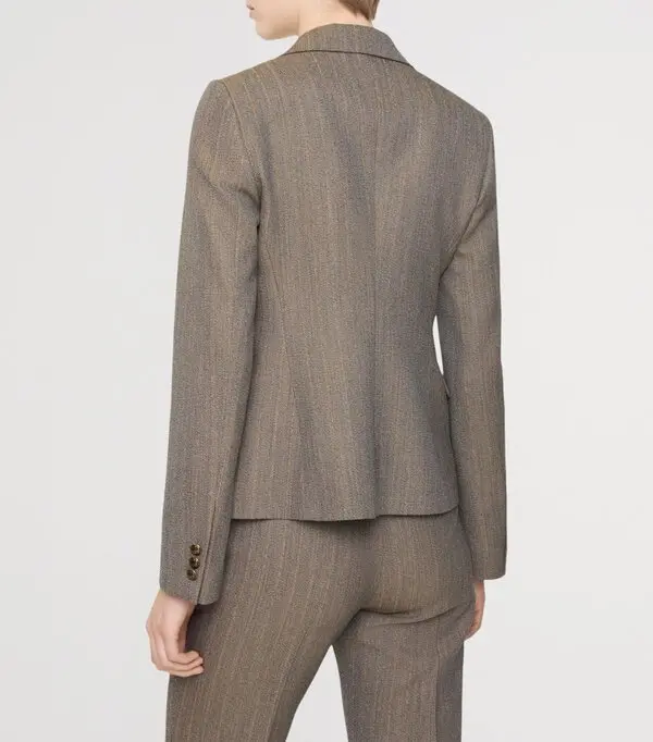 Burberry Mouliné Wool Tailored Blazer