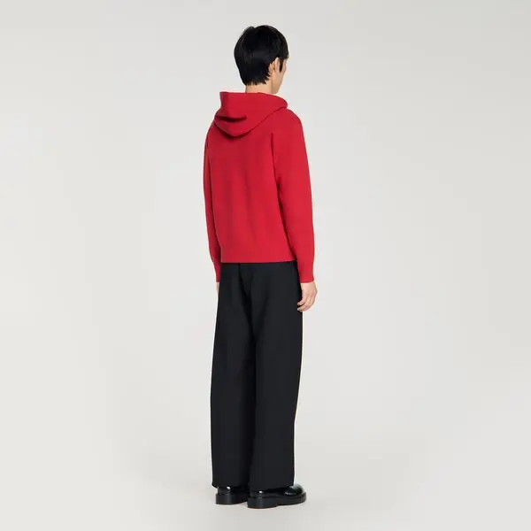 Sandro Animal Print Zip-up Hoodie