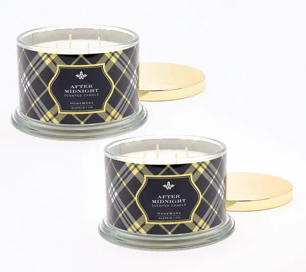 HOMEWORX BY SLATKIN + CO. S/2 18oz After Midnight Candle - One-color