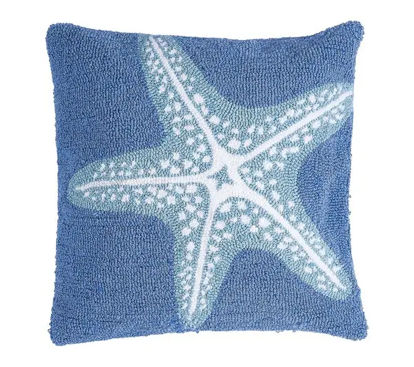 VALERIE PARR HILL Starfish Seas Hooked Throw Pillow Valerie - One-color