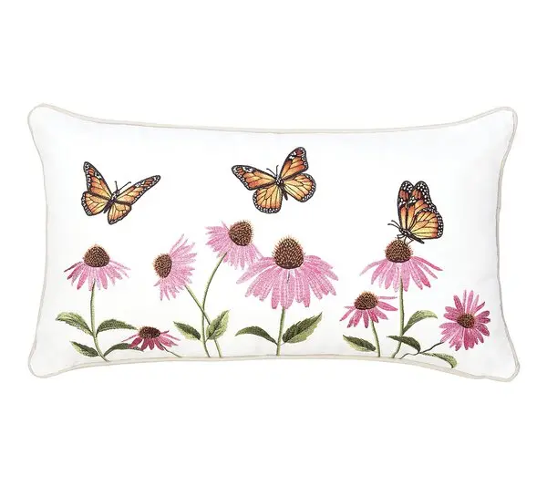VALERIE PARR HILL Butterfly Garden Indoor/outdoor Lumbar Pillow B Y Valerie - One-color