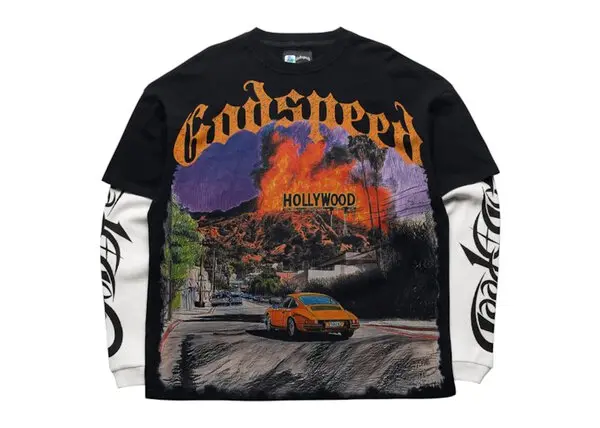 GODSPEED Los Scandalous Layered Tee Shirt - Black