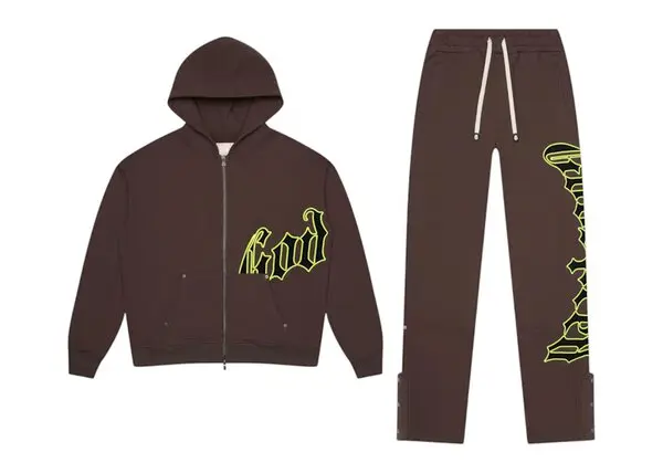 GODSPEED Og Logo Sweatsuit - Grey/lime