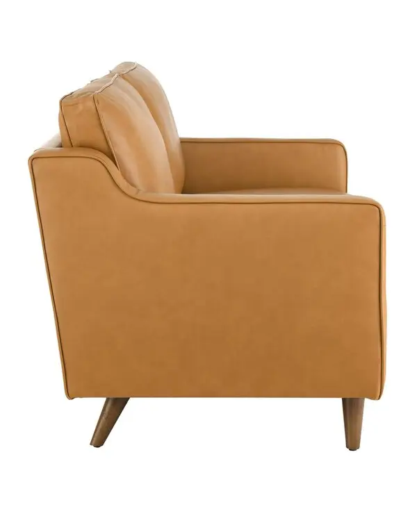 MODWAY Impart Genuine Leather Loveseat - Tan