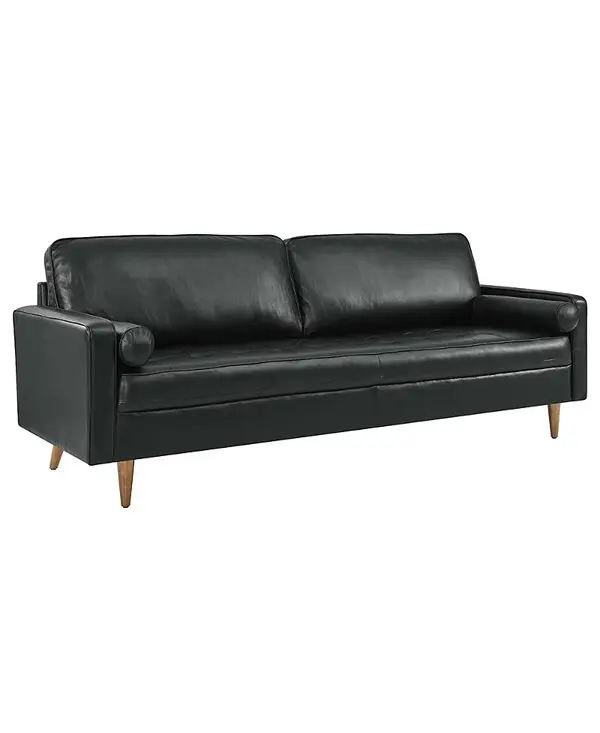 MODWAY Valour 88" Leather Sofa - Black