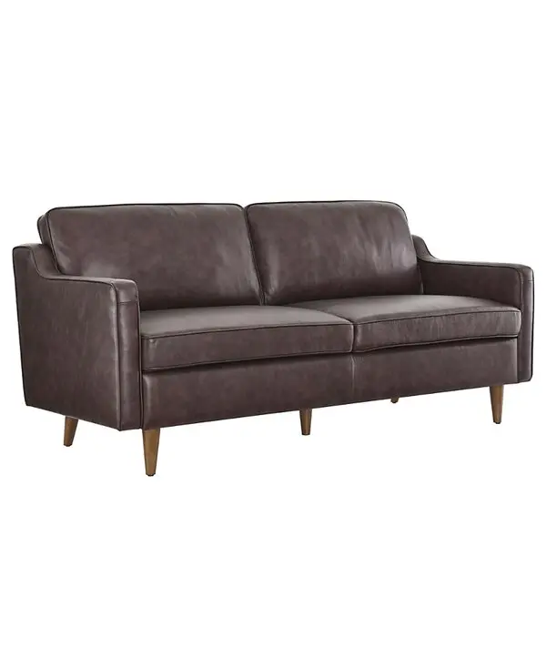 MODWAY Impart Genuine Leather Sofa - Brown