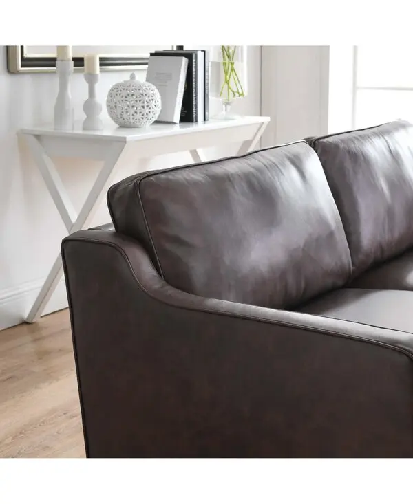 MODWAY Impart Genuine Leather Sofa - Brown