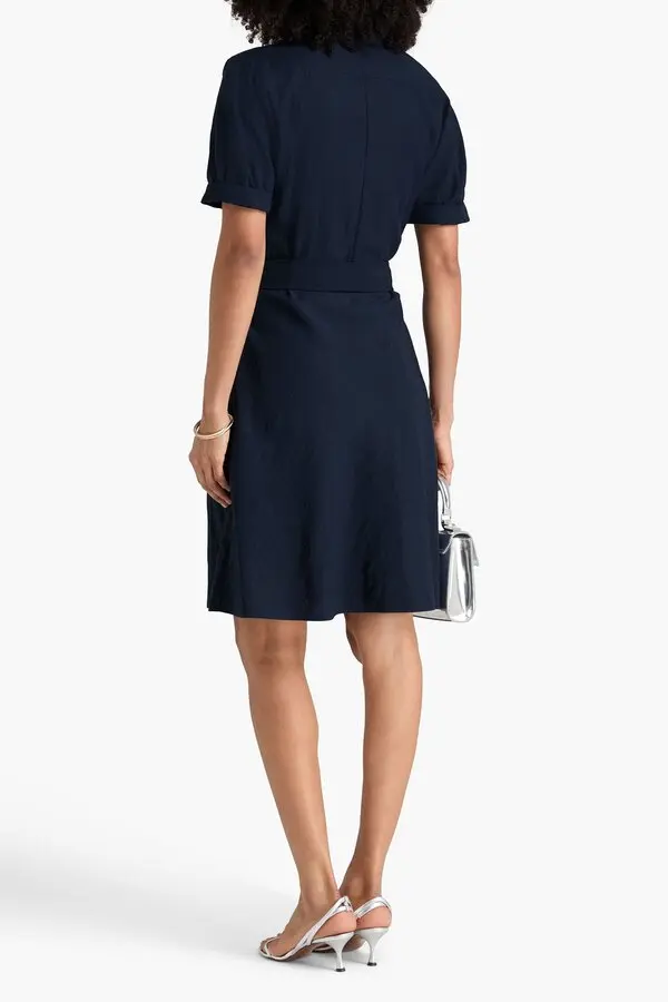 Vince Belted Tencel™ Lyocell-blend Shirt Dress - Navy