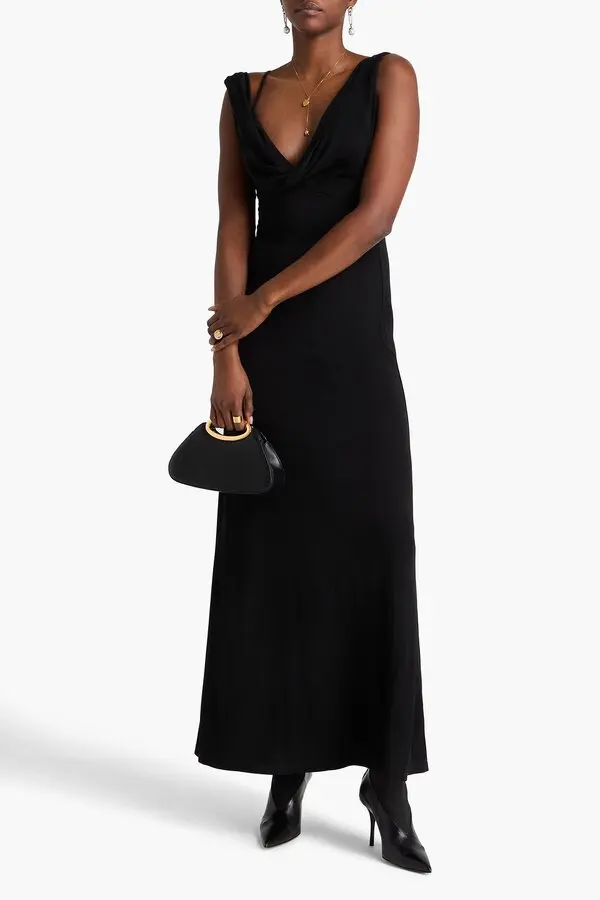 TOTEME Draped Stretch-jersey Maxi Dress